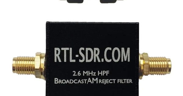 RTL-SDR Broadcast AM High Pass Filter (500kHz–1.7MHz, 2.6MHz HPF)