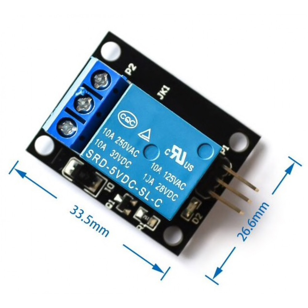 Relé modul jednokanálový 5V (250VAC/30VDC 10A)