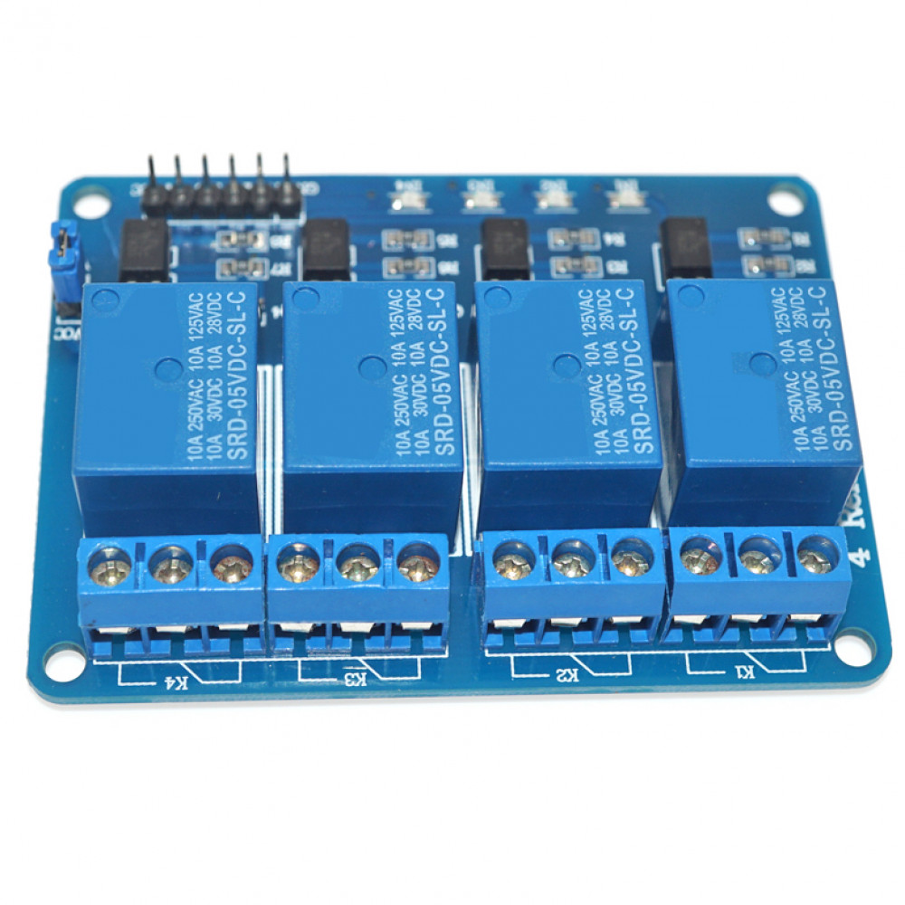 Relé modul čtyřkanálový 12V (250VAC/30VDC 10A)
