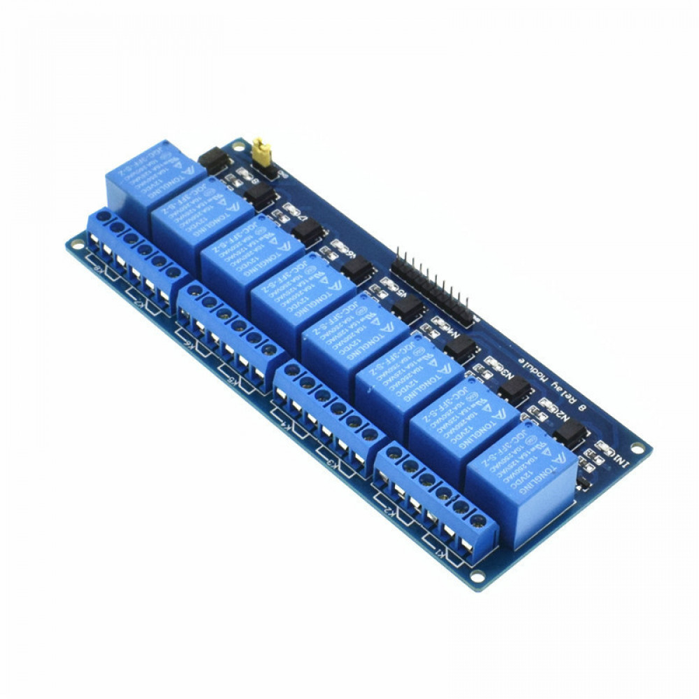 Relé modul osmikanálový 12V (250VAC/30VDC 10A)