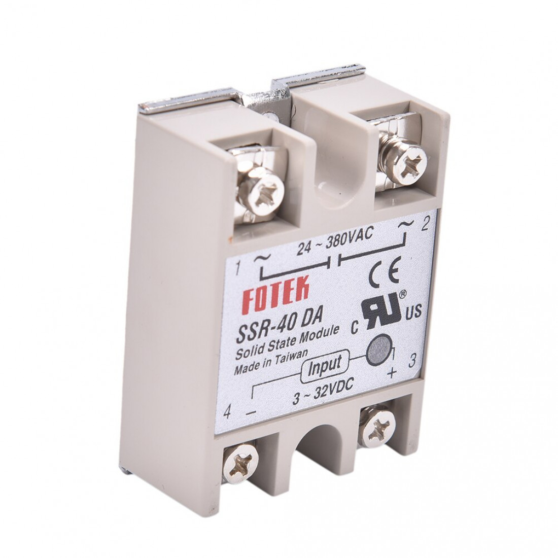 Elektronické SSR relé SSR-40DA 3V-32V (24V-380VAC/40A)